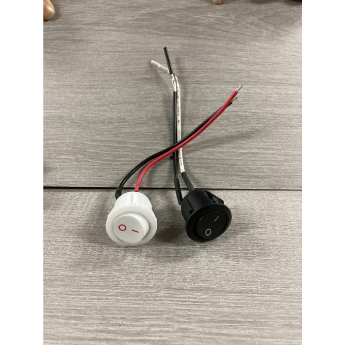 Jual Switch / Saklar Lampu Bulat Kabel Tanam Hitam Putih | Shopee Indonesia