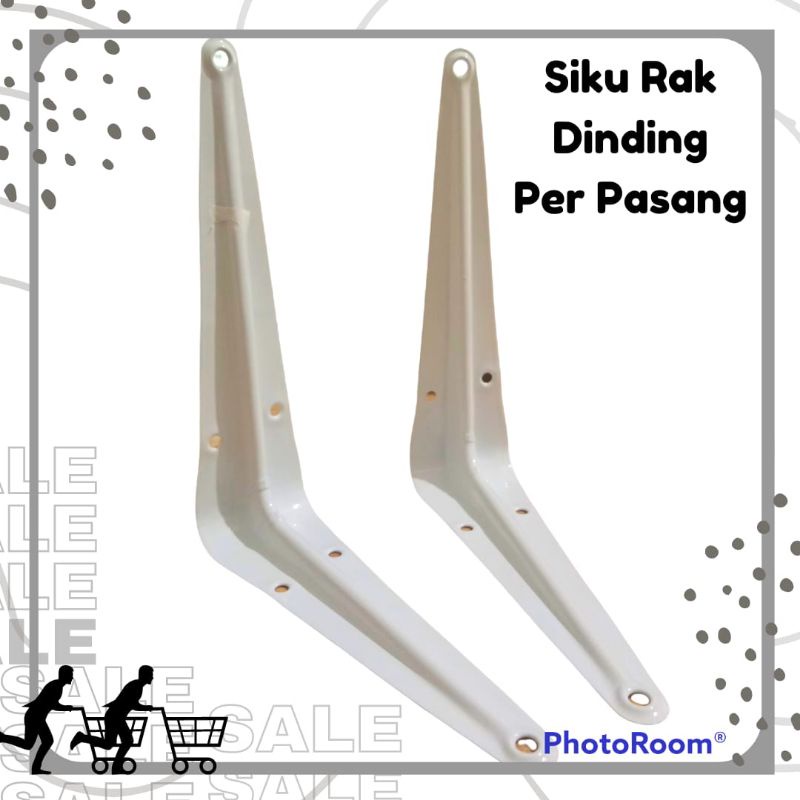 Jual SIKU RAK DINDING per pasang (2 pcs) BESI BUKU L BRACKET AMBALAN ...