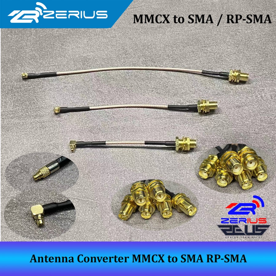 Jual Pigtail Antenna Converter MMCX 90 / Straight to SMA RP-SMA Female ...