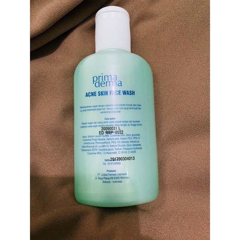 Jual Primaderma Acne Skin Face Wash | Sabun Jerawat | Facial Wash Acne ...