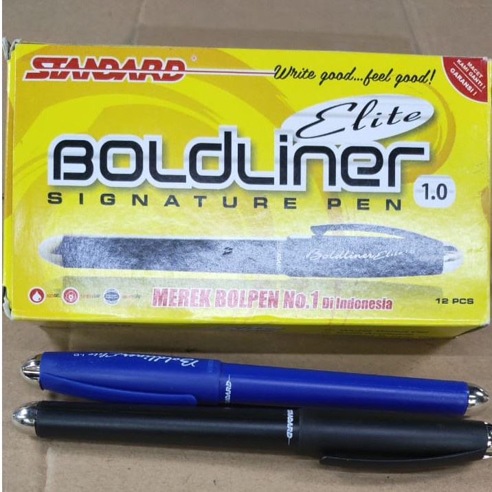 Jual pulpen standard boldliner elite 1.0 (1 Pak / 12pcs) | Shopee Indonesia