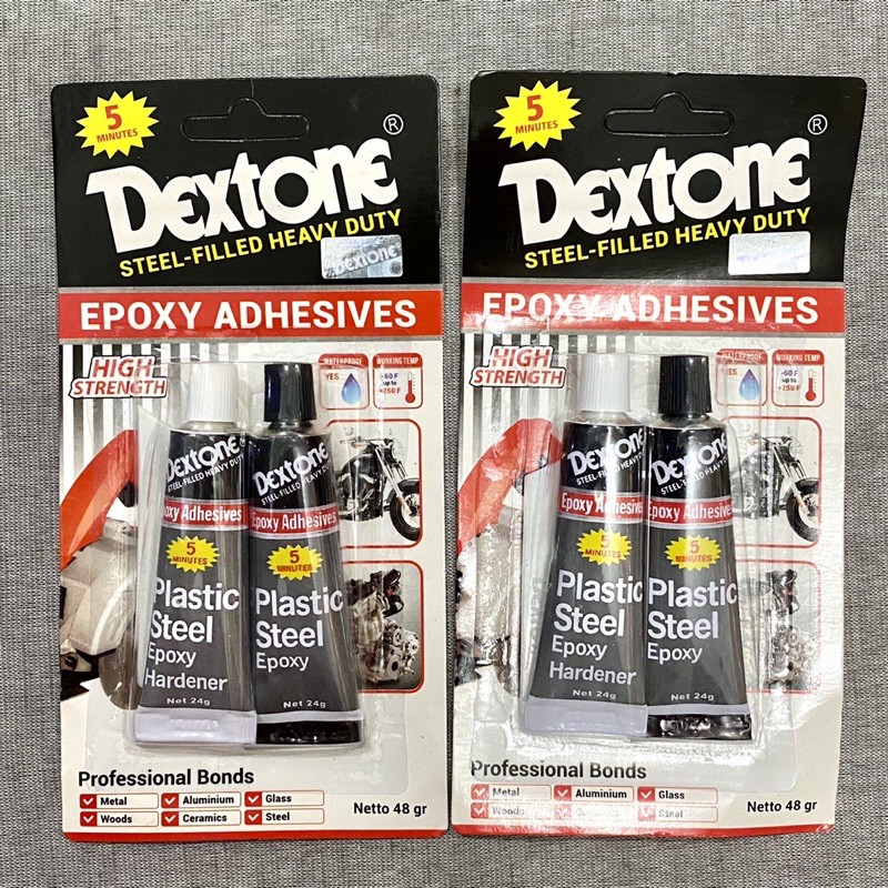 Jual Dextone Plastic Steel 5 Menit Epoxy Adhesives 48 GR/ LEM HANDSOME ...