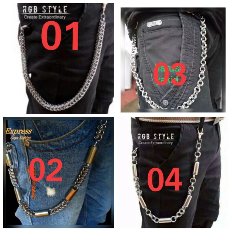 Jual Rantai Dompet Pria Baja Style Anti Kara RANTAI BIKER Tali Pengaman ...