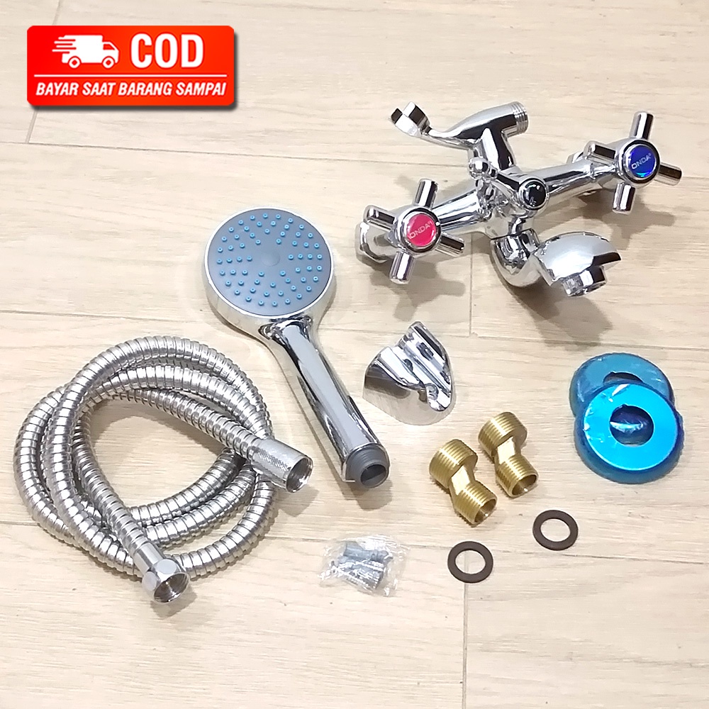 Jual KRAN SHOWER AIR PANAS DINGIN ONDA SET / KERAN KAMAR MANDI 2 CABANG ONDA SET / KERAN KRAN ...