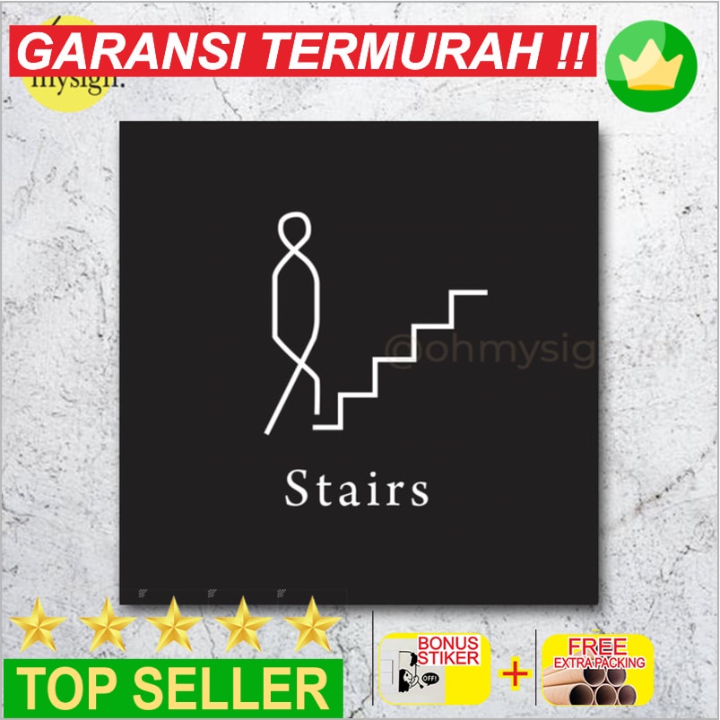 Jual Terlaris Sign Stairs Tangga sign Akrilik | Acrylic Sign Modern ...