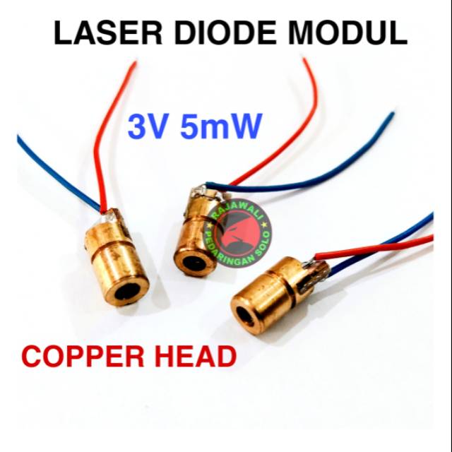 Jual LASER DOT DIODE MODULE 3V 5mW - MODUL LASER COPPER HEAD 3V ...