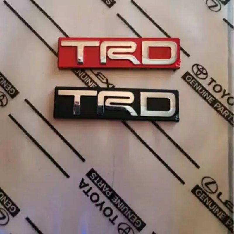Jual emblem tulisan trd crom begron merah dan hitam tempel | Shopee ...