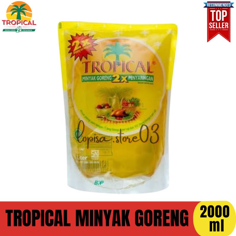 Jual MINYAK GORENG TROPICAL 2 LITER (max 1 dus) | Shopee Indonesia