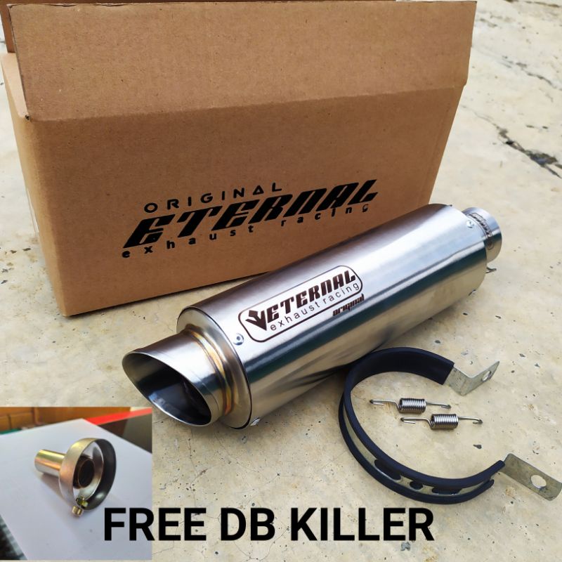 Jual eternal exhaust racing+ DB killer silincer only diameter inlet 50 ...