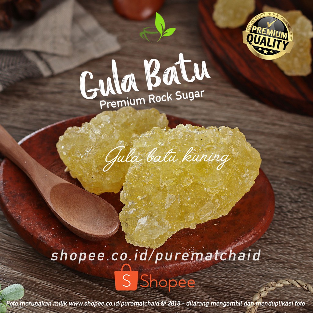 Jual Gula Batu Alami Warna KUNING 1kg Premium Rock Sugar Gula Kristal ...