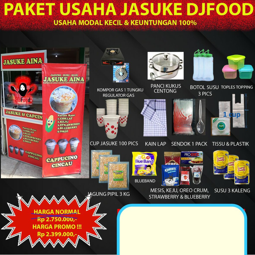 Jual PAKET USAHA JASUKE DJFOOD FREE ONGKIR | Shopee Indonesia