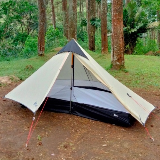 Jual Tarp Tent AGrey New styke Upgrate batch 2 warna Cream | Shopee ...
