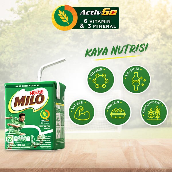 Jual MILO ACTIV-GO UHT Susu Coklat 110ml per ctn isi 36pcs - All Varian ...