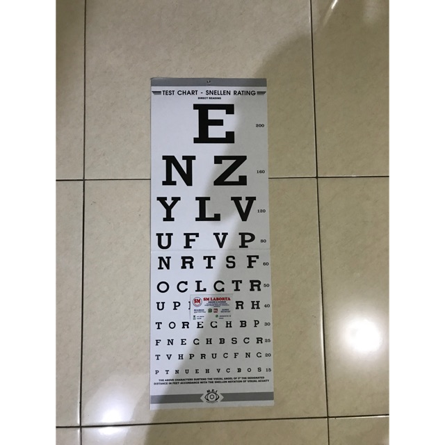 Jual snellen chart card kartu snelen | Shopee Indonesia