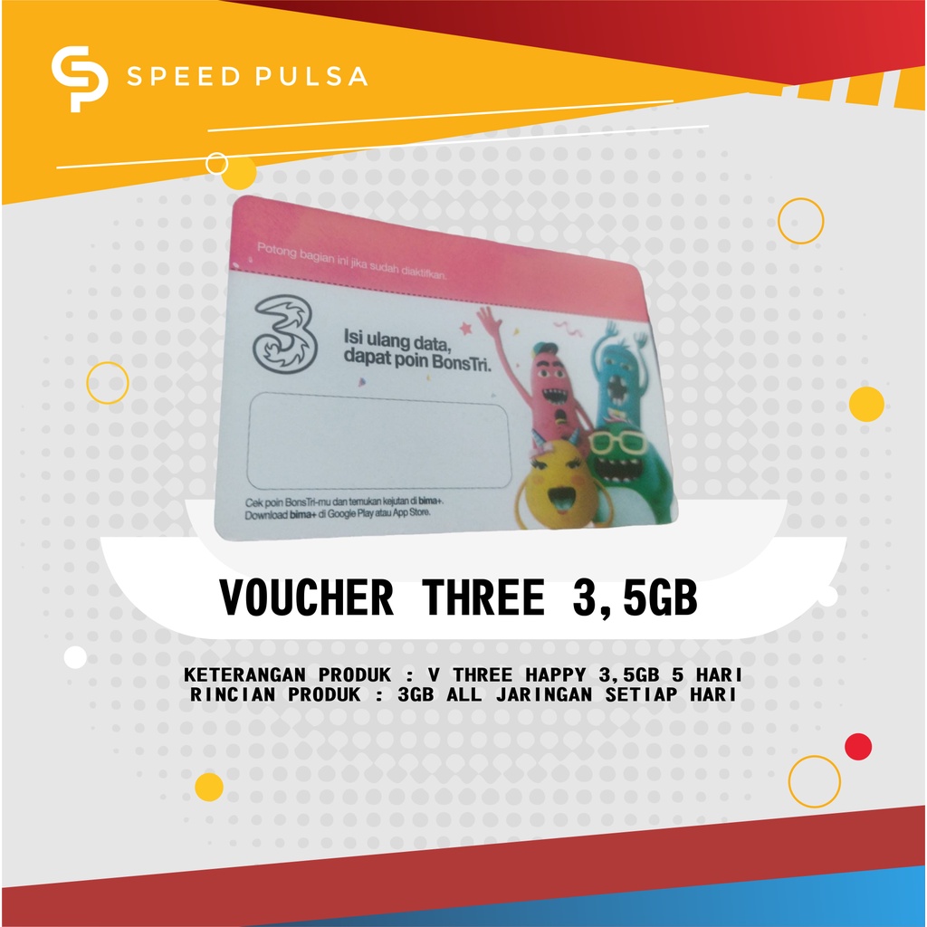 Jual Voucher Three 3,5GB 5 Hari | Shopee Indonesia