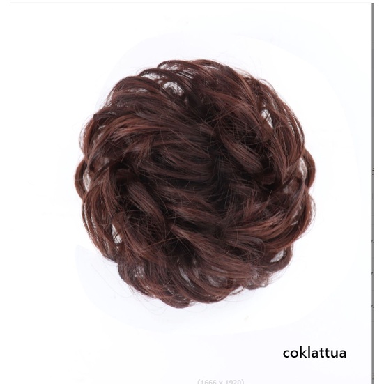 Jual rambut palsu sanggul gelombang bentuk ikat rambut dijamin rapi dan ...