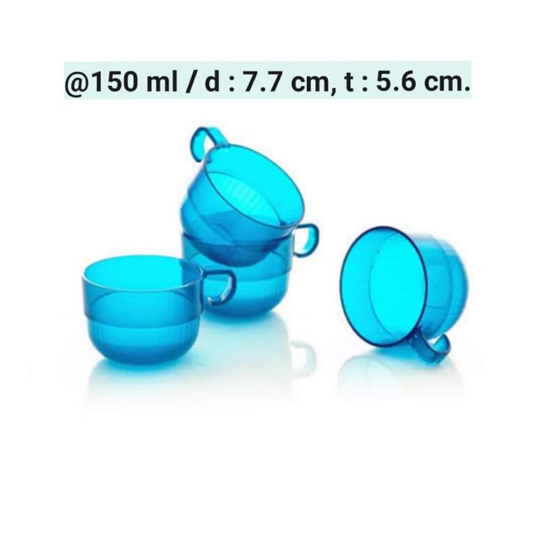 Jual CUP CRYSTAL BIRU 150ML(4PCS) | Shopee Indonesia
