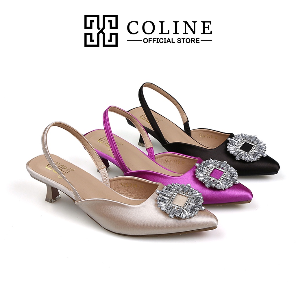 Jual COLINE CLN-739 Heels Sparkly Slingback Shoes 5cm #C1141 | Shopee ...