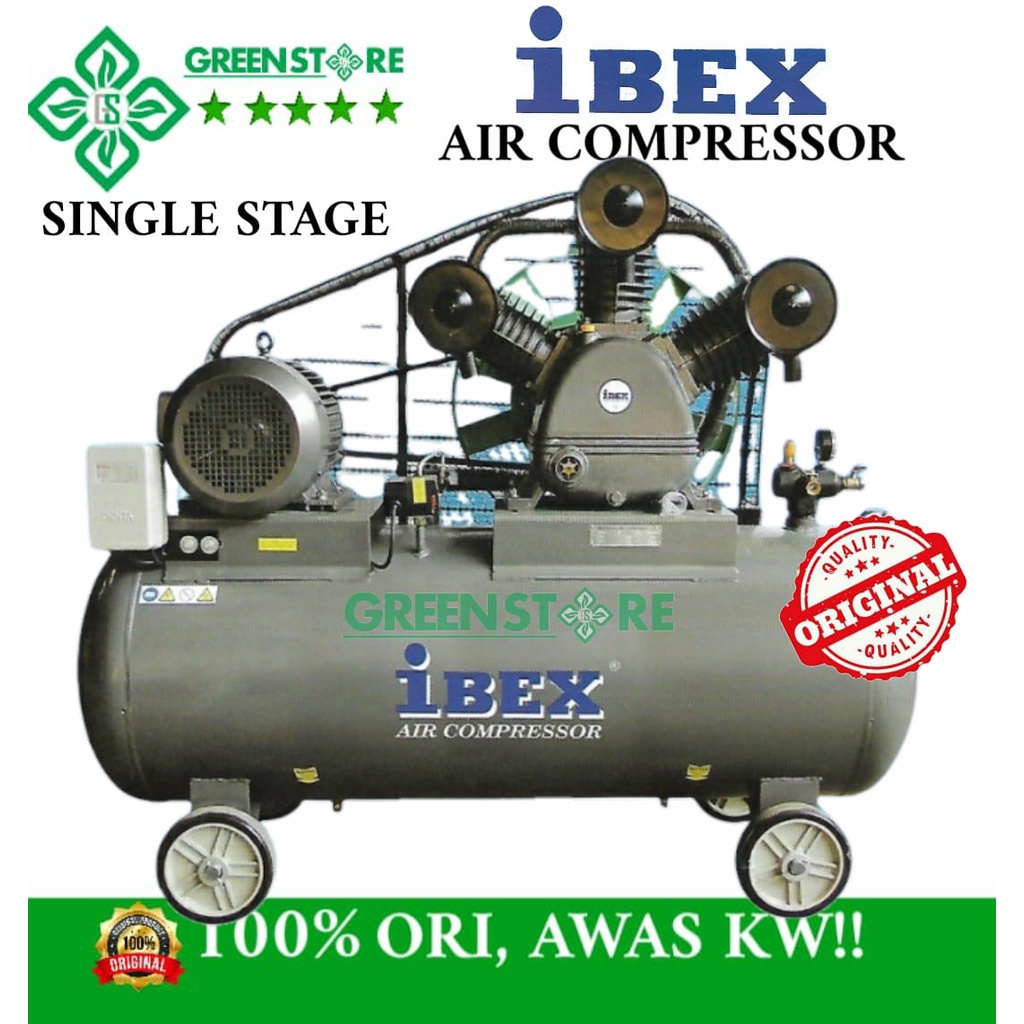 Jual COMPRESSOR AIR IBEX IS-2080 3HP CAPASITAS 120L SINGLE STAGE-TANPA ...