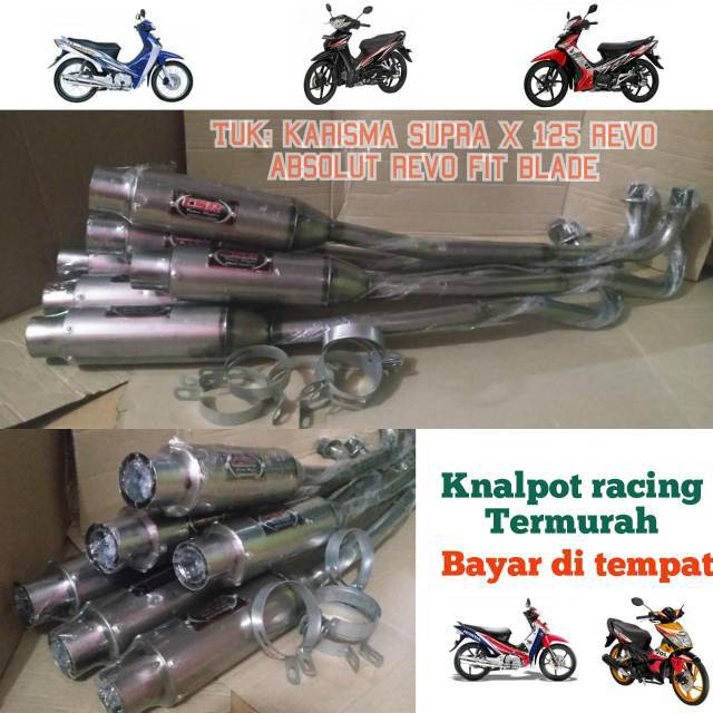 Jual Bisa Cod Knalpot racing netral tuk motor karisma supra x 125 blade ...