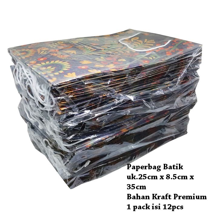 Jual Paper Bag Souvenir Tas Besar Goodie Bag Unik Batik Art Paper Mix ...