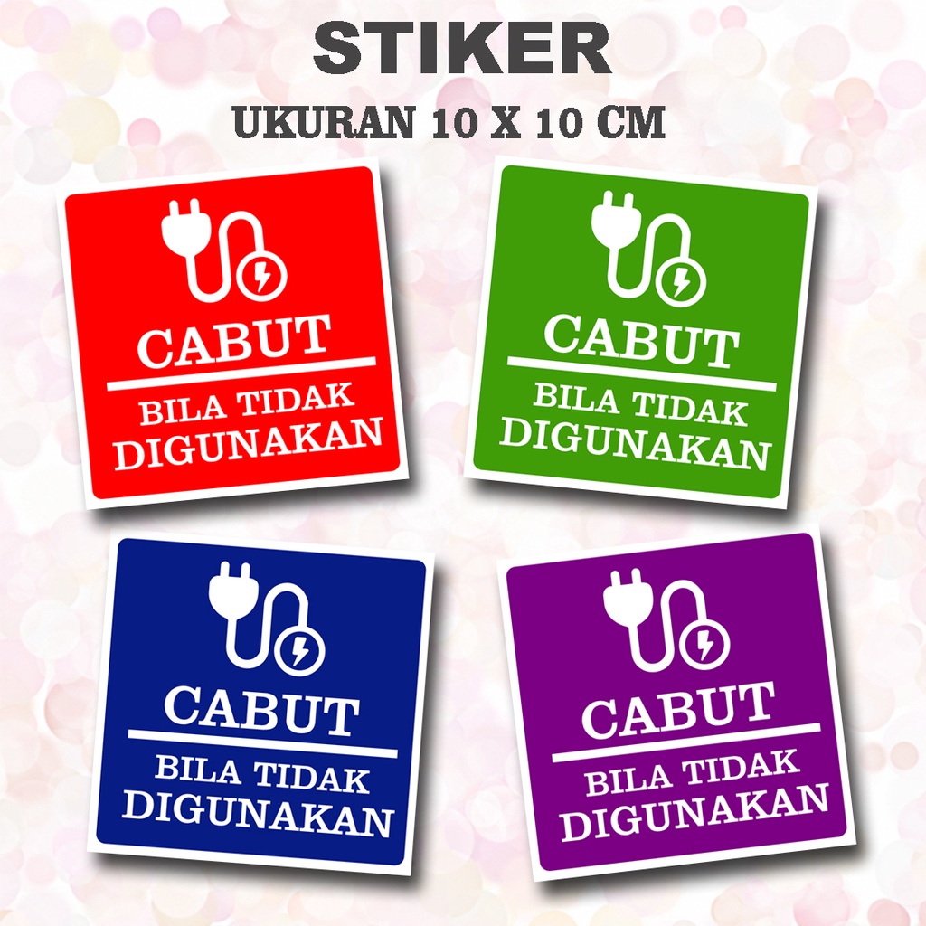 Jual Stiker CABUT bila tidak digunakan Ukuran 10 x 10 cm seller ...