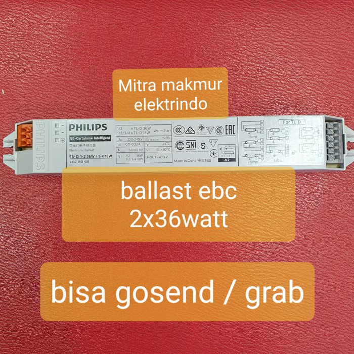 Jual BALLAST EBC 2X36W BALLAST PHILIPS 2X36 EBC 2X36 236 BALLAST EBS ...