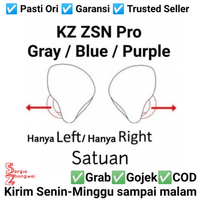 Jual KZ ZSN Pro Satuan Kanan atau Kiri Sepasang Mixed KZ ZSN PRO ...