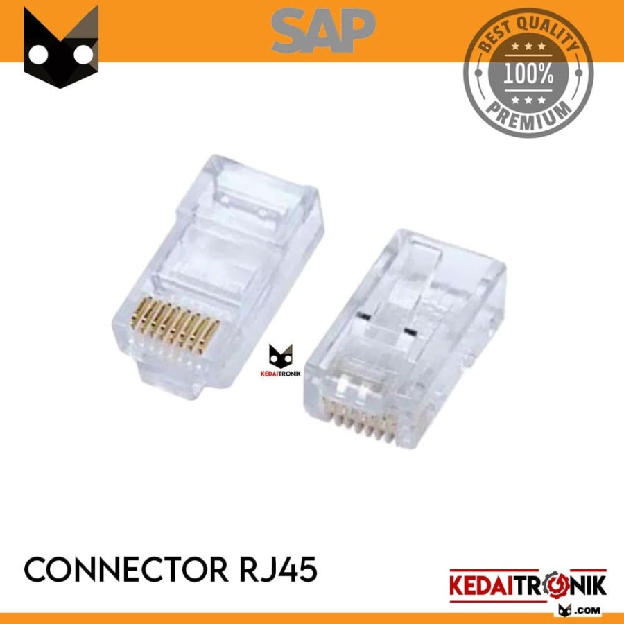 Jual Connector RJ45 Cat 6E AMP SAP BOX ETHERNET Konektor UTP CAT 6 Box ...