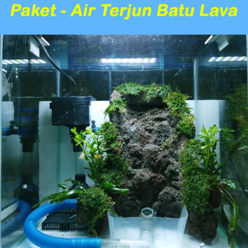 Jual PAKET WATERFALL TANK! Hiasan tebing Air Terjun aquascape bahan ...