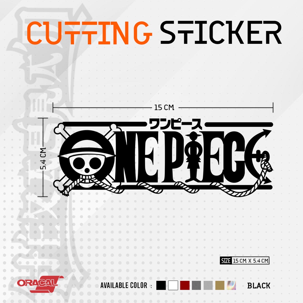 Jual Cutting Sticker Anime One Piece Text Logo Small | Stiker Cutting ...