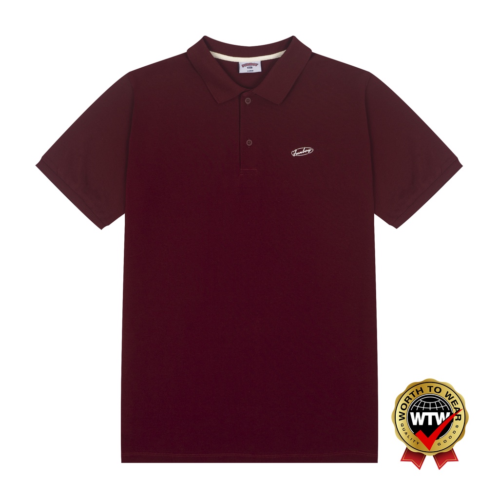 Jual Funboy t-shirt Polo FNBY POLO BURGUNDY | Shopee Indonesia