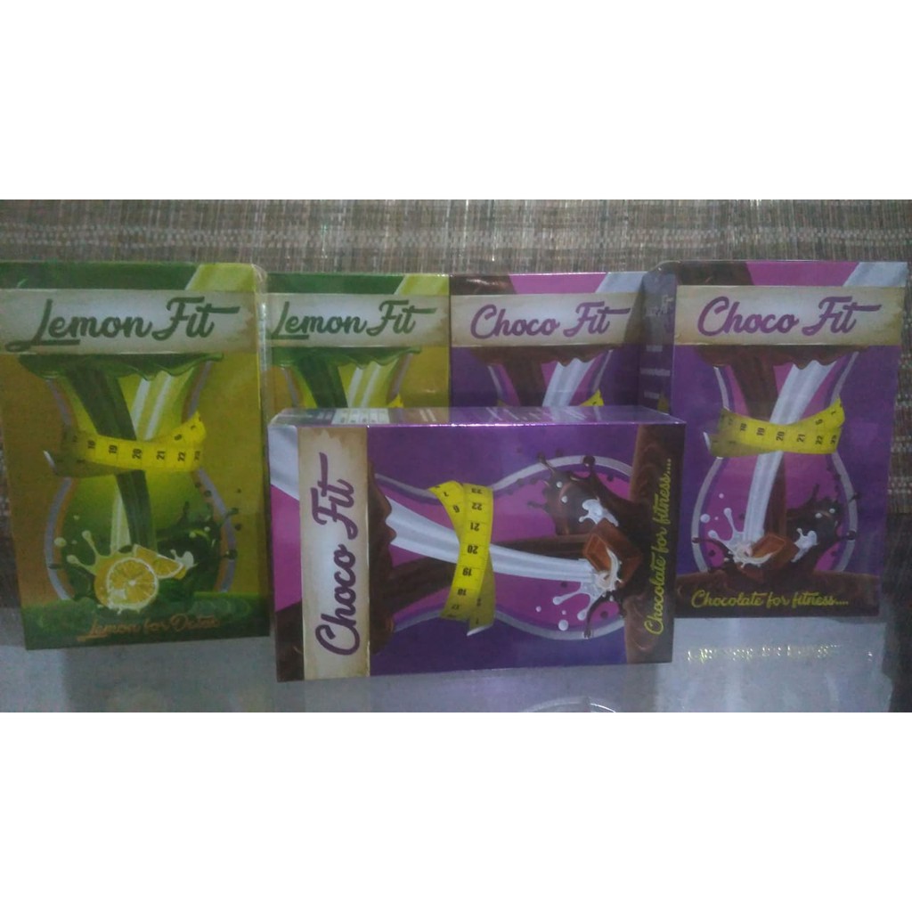 Jual Paket pelangsing tubuh Choco Fit 3 Kotak + Lemon Fit 2 Kotak ...