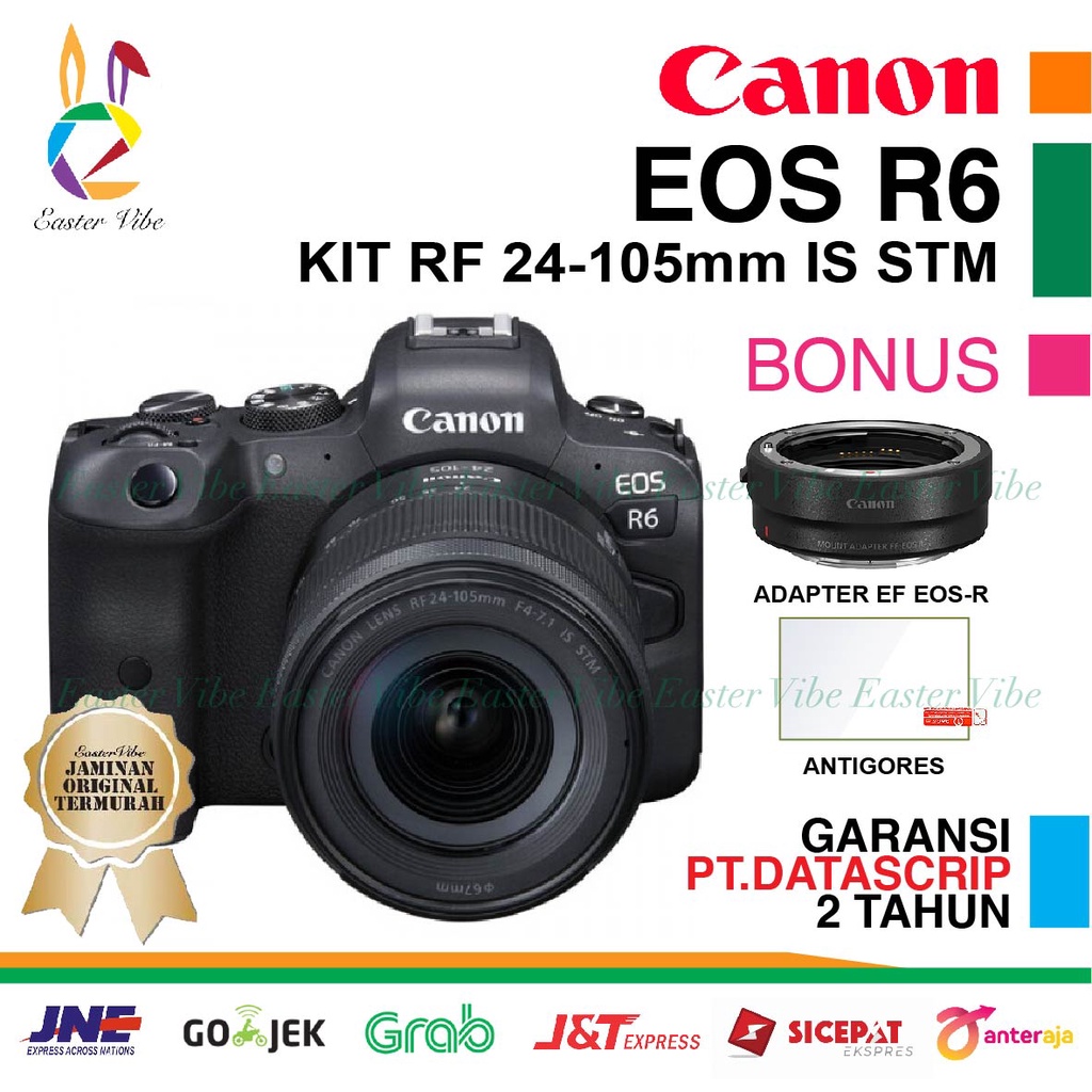 Jual CANON EOS R6 KIT RF 24-105MM L IS USM IS STM - GARANSI RESMI ...
