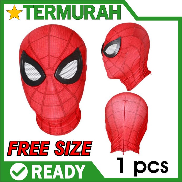 Jual topeng spiderman kain bahan new mask spider man | Shopee Indonesia