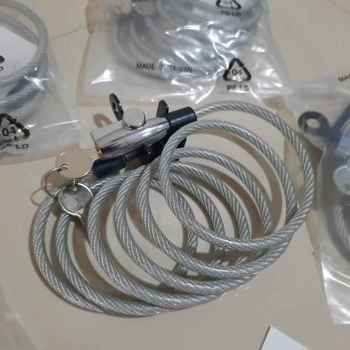 Jual Gembok Sepeda spiral mdl STAINLESS dudukanspeda TAIWAN Premium ...