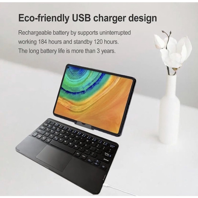 Jual Keyboard Bluetooth Ultra Slim Touchpad Original Universal Tablet ...