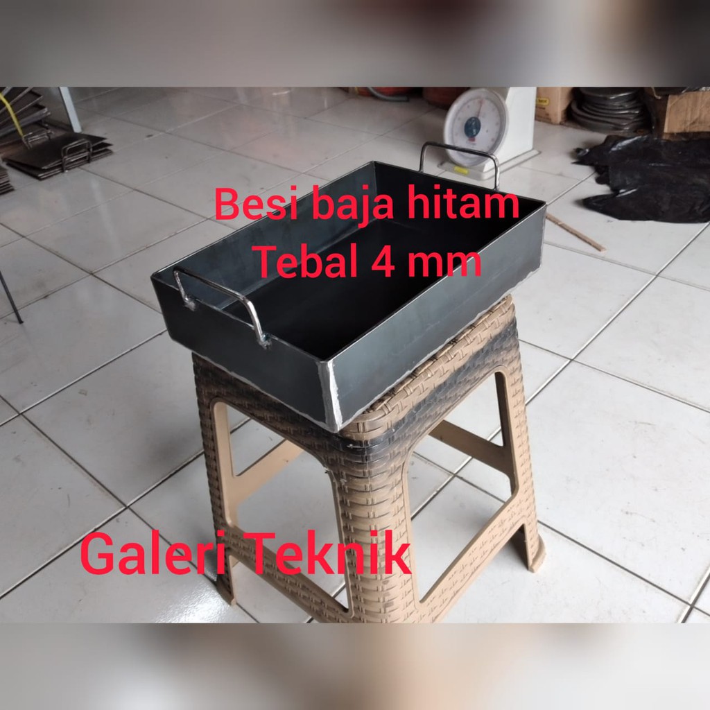 Jual WAJAN KOTAK BAJA HITAM 35X35 CM TINGGI 10 CM TEBAL 4 MM, DEEP ...