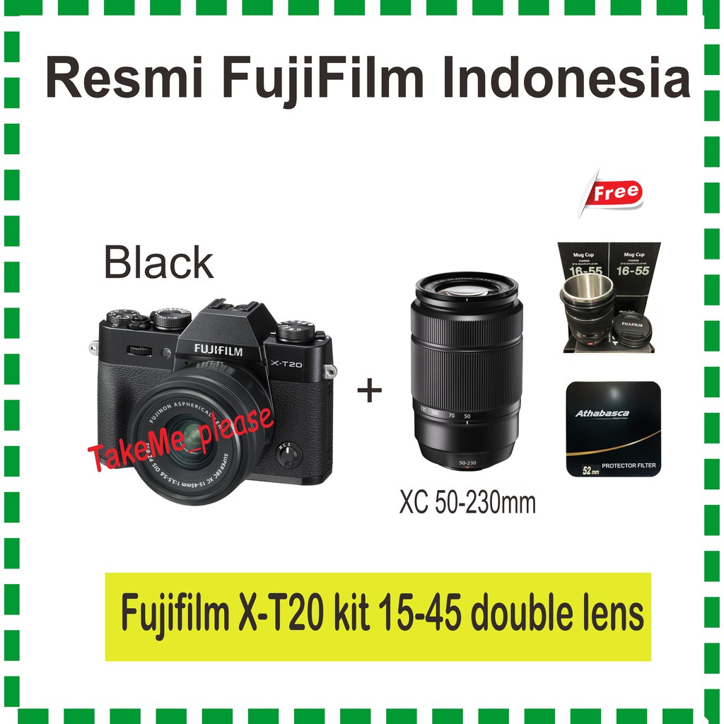 Jual FujiFilm X-T20 XC 15-45mm & 50-230mm Black Mirrorless XT20 KIT ...