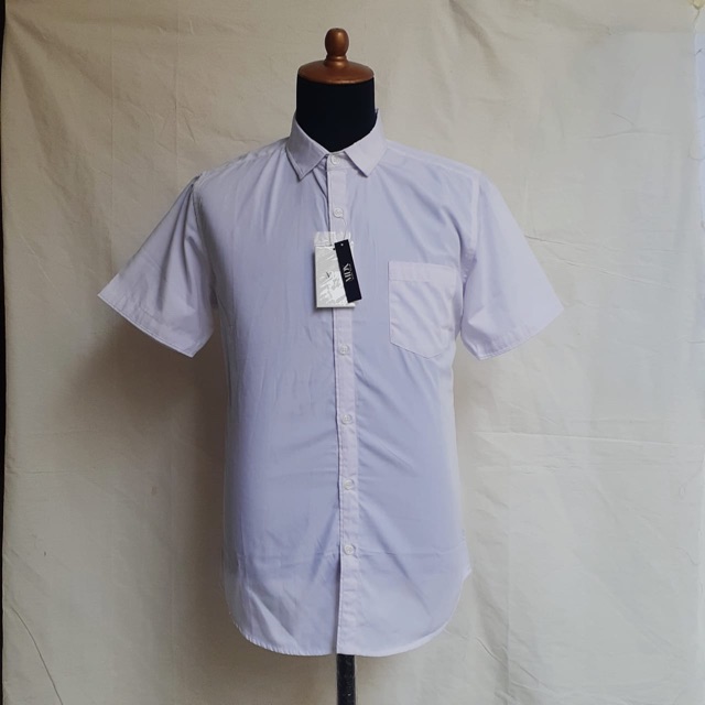Jual Hem MDX putih polos tangan pendek/kemeja putih polos tangan pendek ...