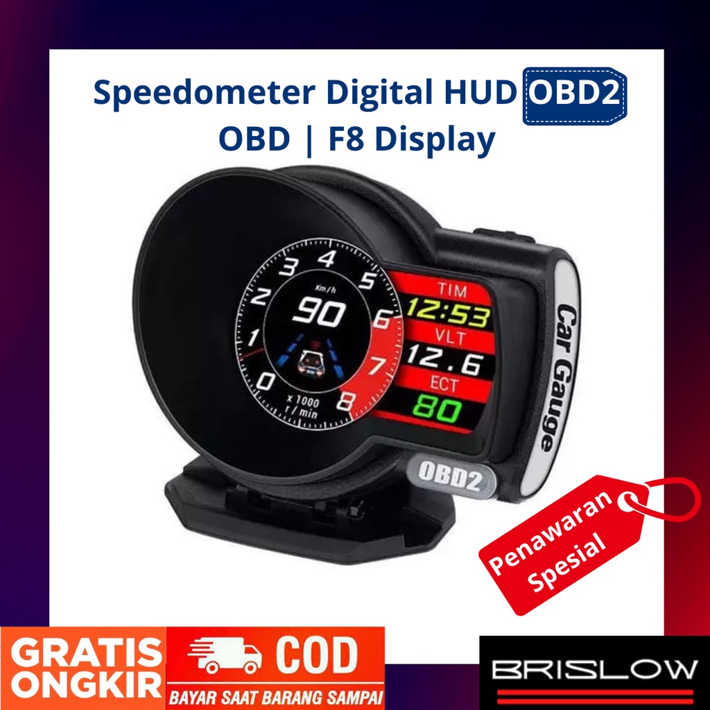 Jual Tachometer Speedometer Mobil Digital HUD OBD2 SMART OBD GAUGE | F8 ...
