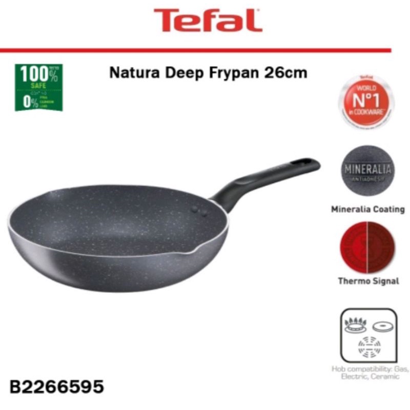 Jual Tefal Natura Deep Frypan 26 cm. B2266595 | Shopee Indonesia