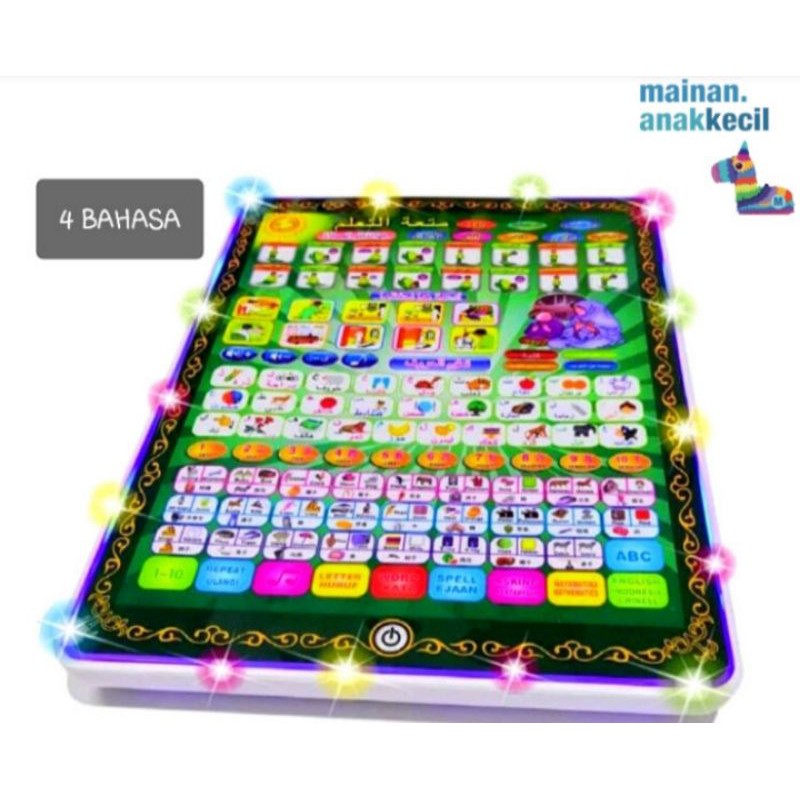 Jual Mainan Playpad Anak Muslim ipad ALQURAN dengan 4 bahasa | Shopee ...