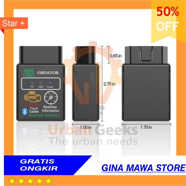 Jual Mini ELM327 V2.1 Bluetooth HH OBD Advanced OBDII OBD2 ELM 327 Auto ...