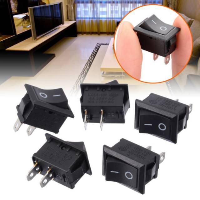 Jual Saklar Mini Rocker Switch Mini 2 Pin 3A 250VAC ON-OFF SPST ...