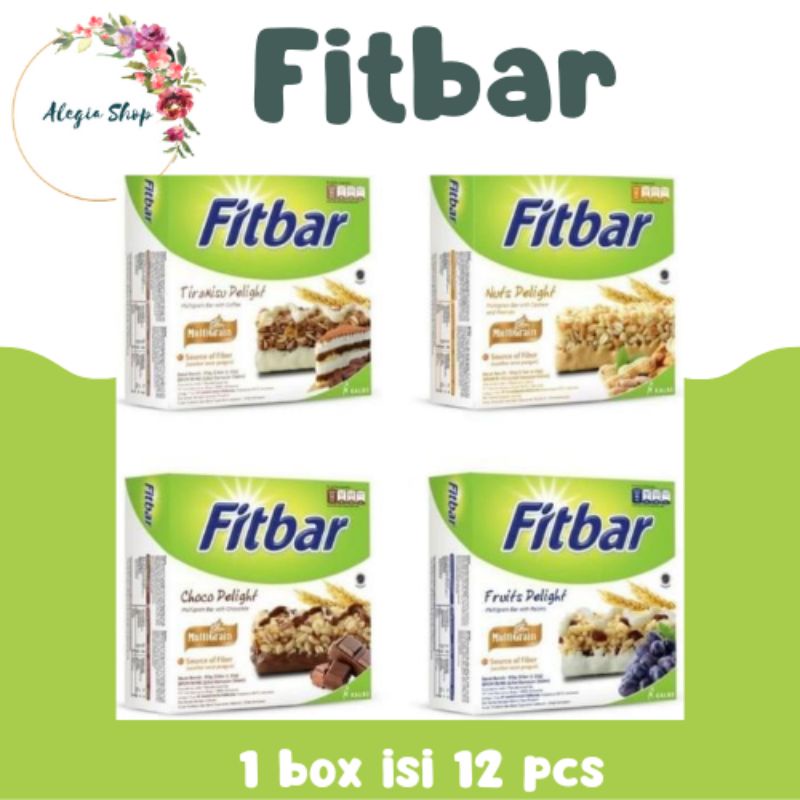 Jual Fitbar 1 box isi 12 pcs All Variant Multgrain Bar Snack Diet Sehat ...