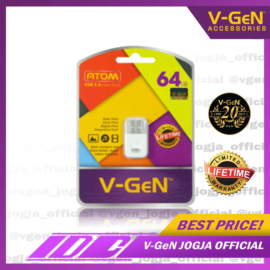 Jual Flashdisk V-GeN Atom 4GB, 8GB, 16GB, 32GB, 64GB, 128GB Original ...