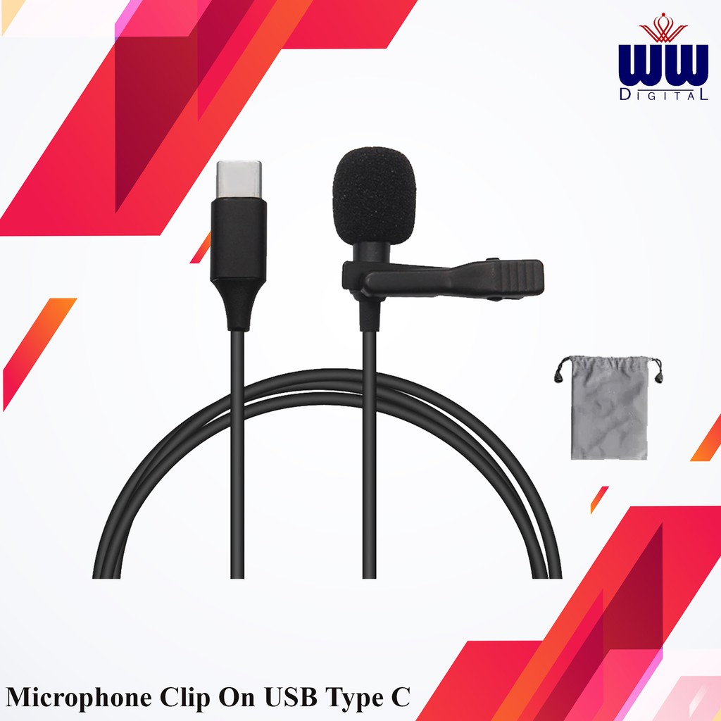 Jual Clip On Type C Lavalier Microphone | Shopee Indonesia