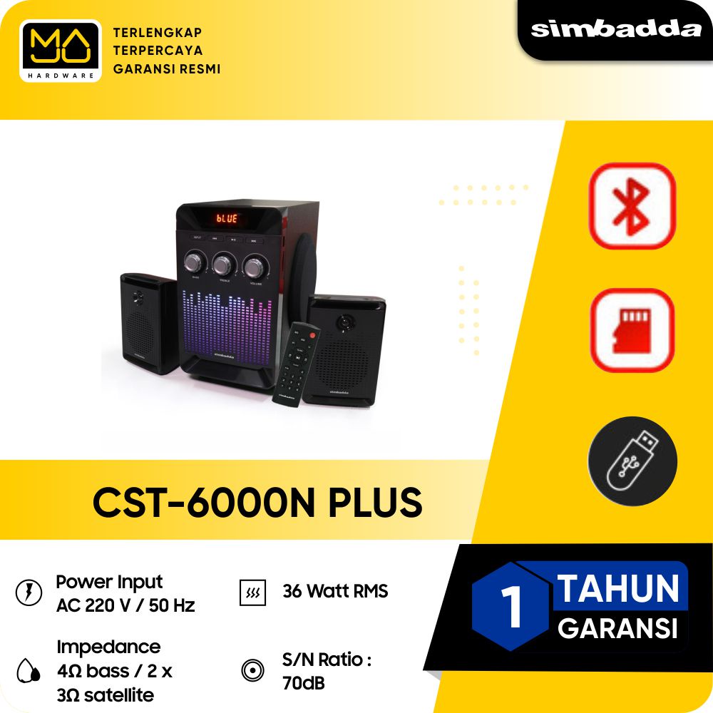 Jual Speaker Bluetooth Simbadda CST 6000N+ Subwoofer Bass Power LED ...