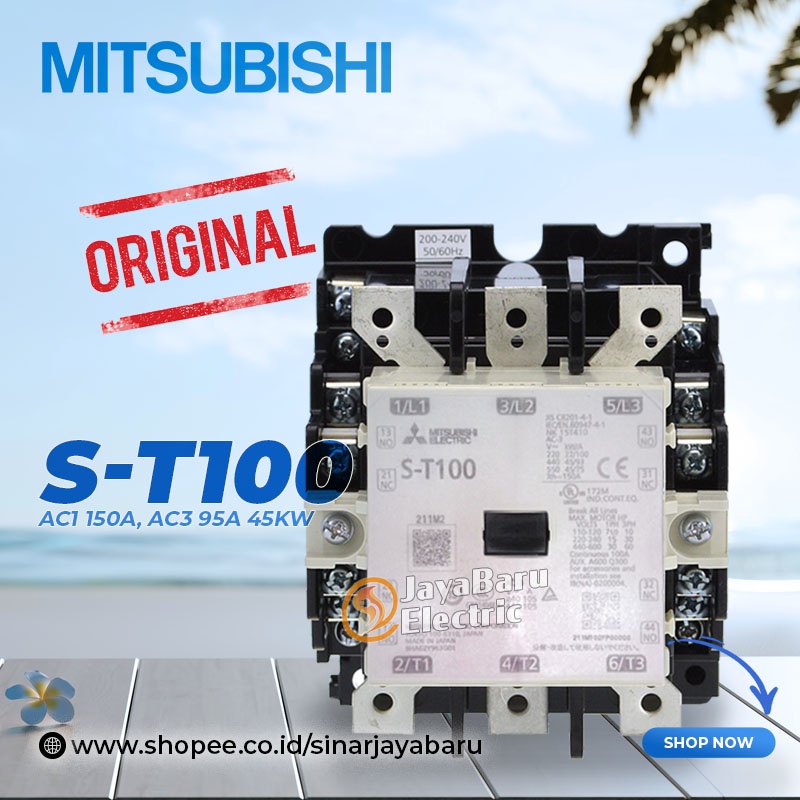 Jual Kontaktor Contactor Mitsubishi S-T100 ST100 110V 220V 380V ...